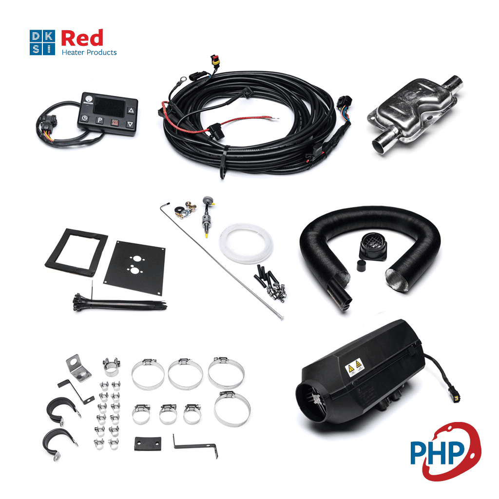 4 kW, 12 Volt, Diesel Fired Air Heater Vehicle Kit (Gen I) With 7-Day ...